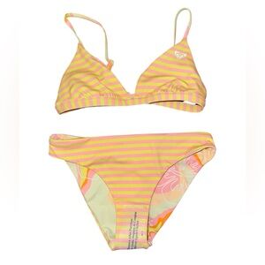 Roxy | Swim | Roxy Hibiscus Revo Triangle Reversible Girls Bikini Nwt | Poshmark